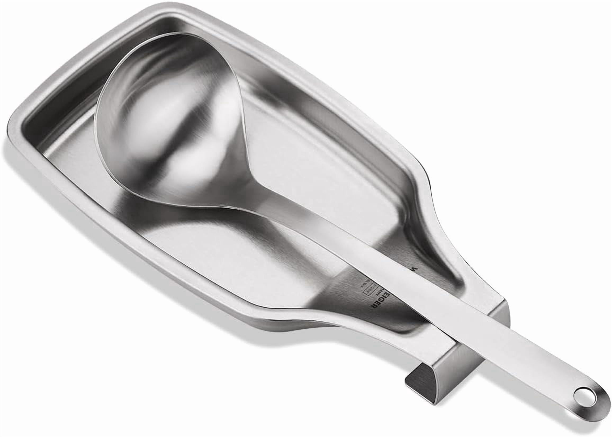 304 Stainless Steel Spoon Rest, fits spoons, tongs, spatulas, and other ...