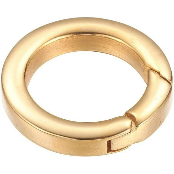 304 Stainless Steel Spring Gate Rings O Rings Ring Golden 21x4mm Inner ...