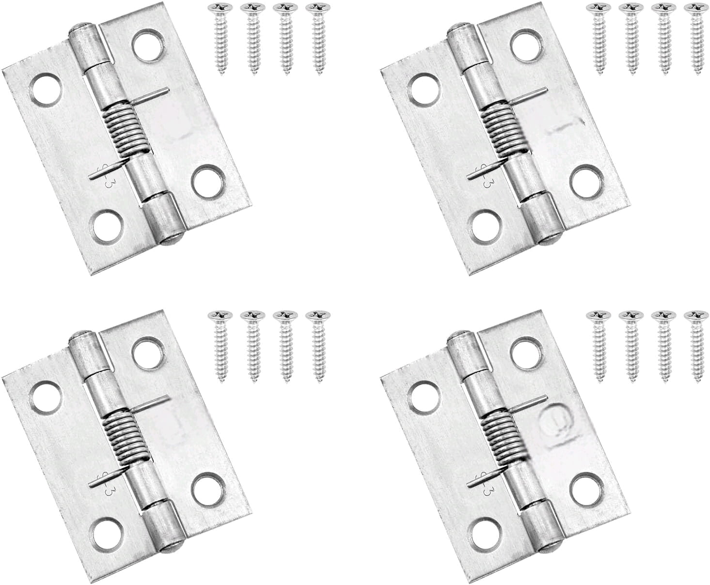 304 Stainless Steel Spring Hinge 38mm/1.5 Inches Industrial-Grade Self ...