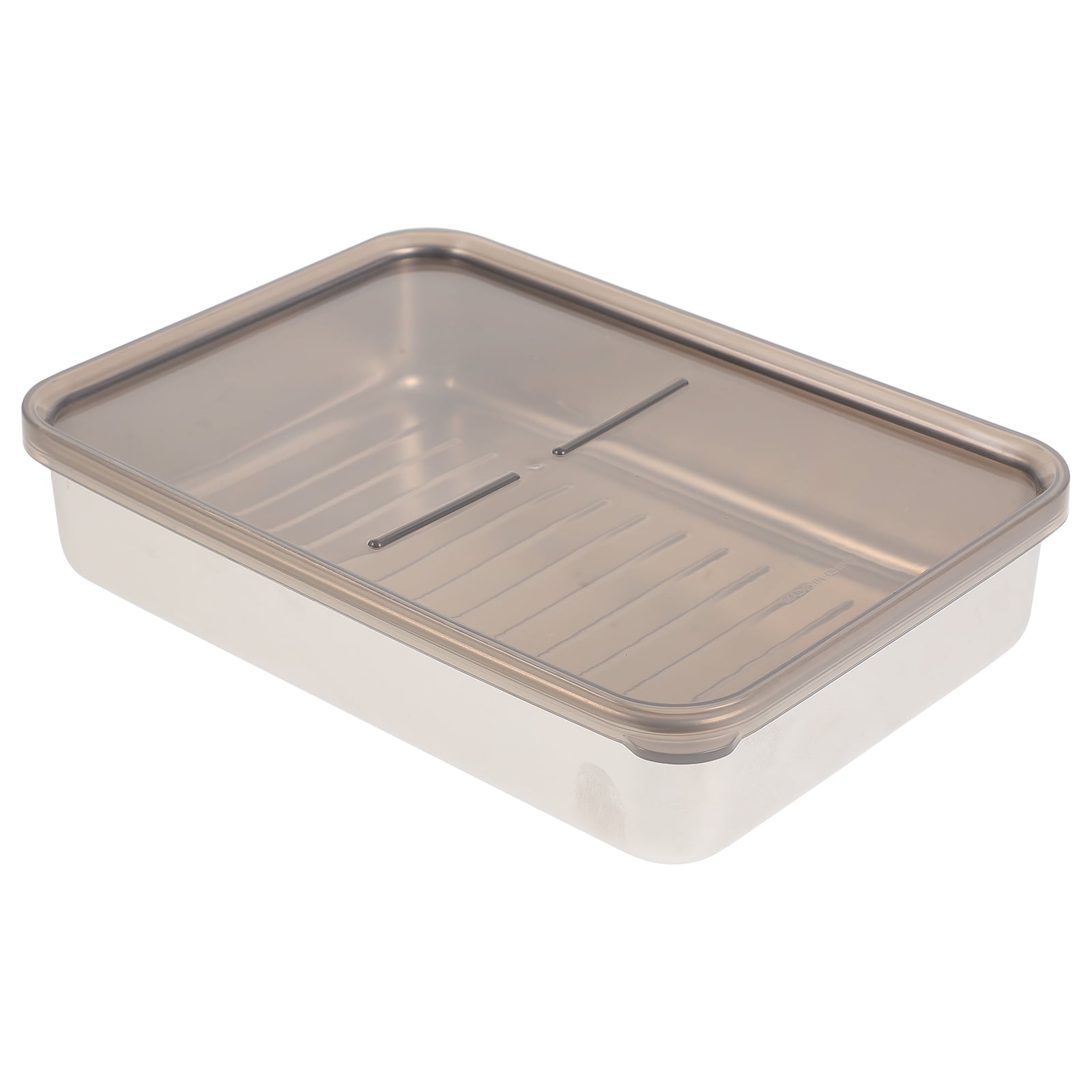 MERRYHAPY Airtight Rectangular Stainless Steel Cheese Container Multi ...