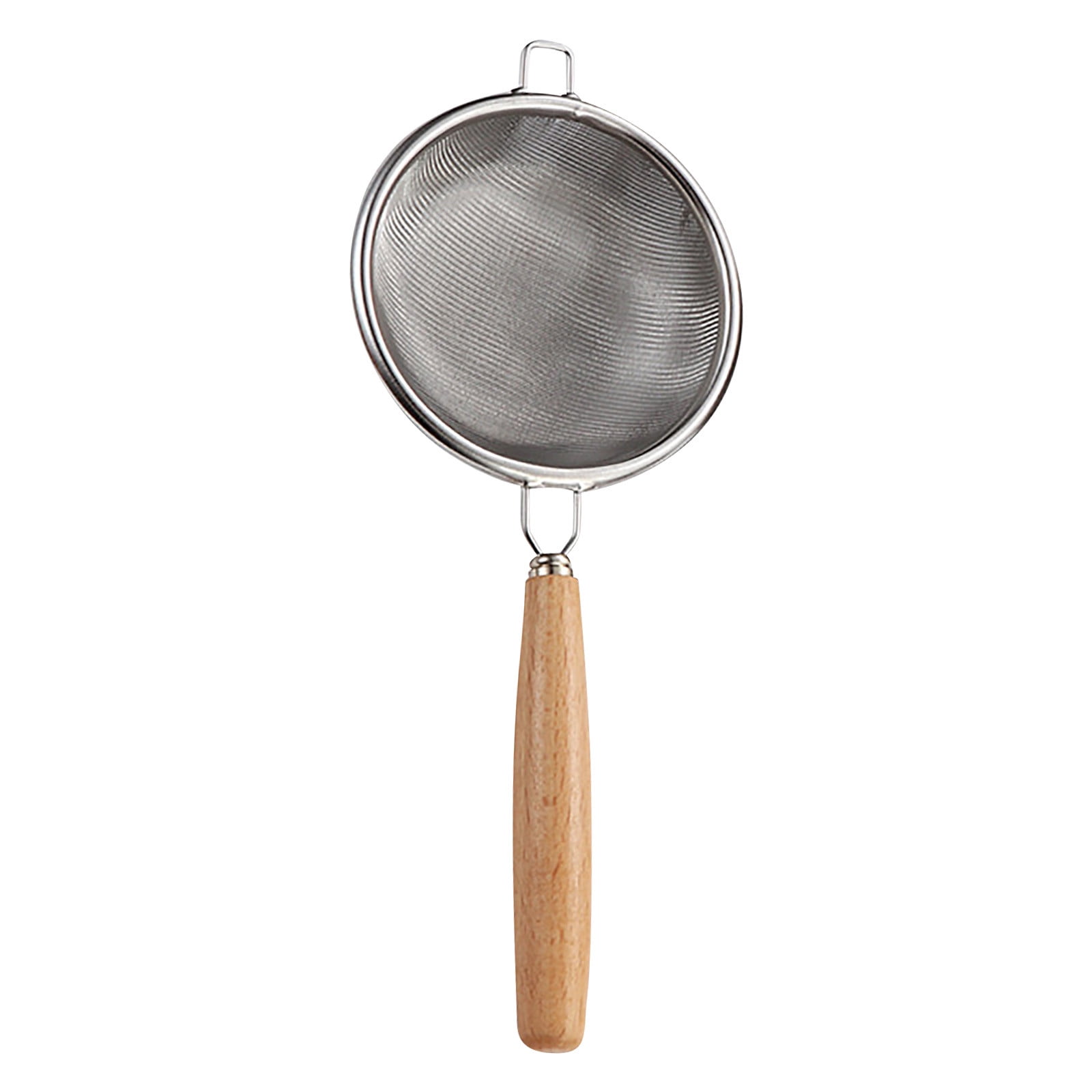 304 Stainless Steel Strainer Kitchen Sieve Beech Wood Small Size ...