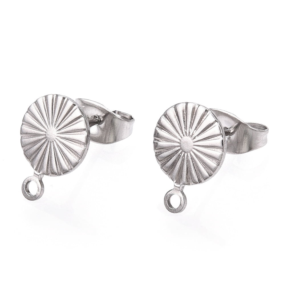 304 Stainless Steel Stud Earring Findings with 316 Stainless Steel Pin ...