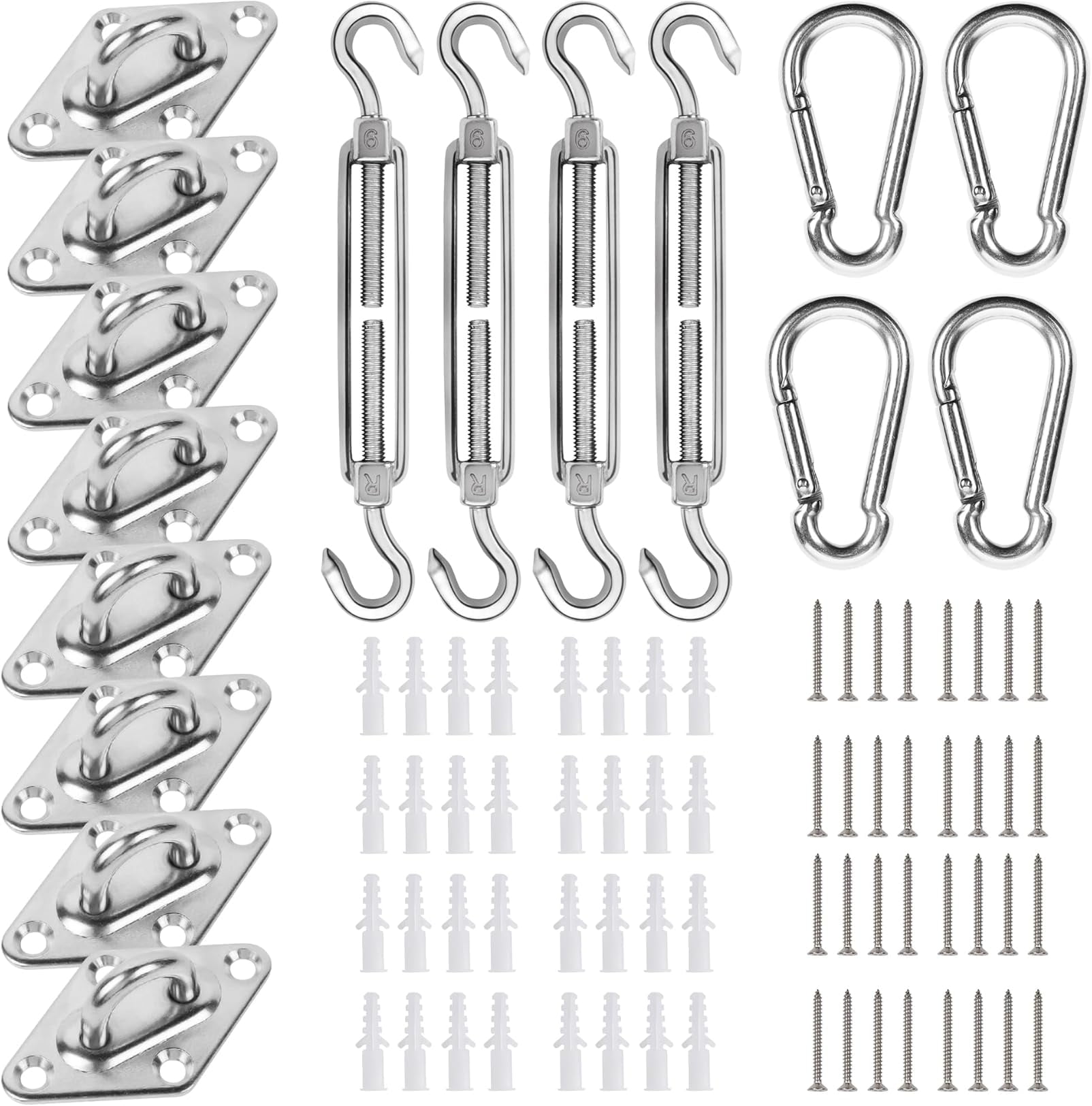 304 Stainless Steel Sun Shade Sail Fixing Kit,M5 Sunshade Canopy ...