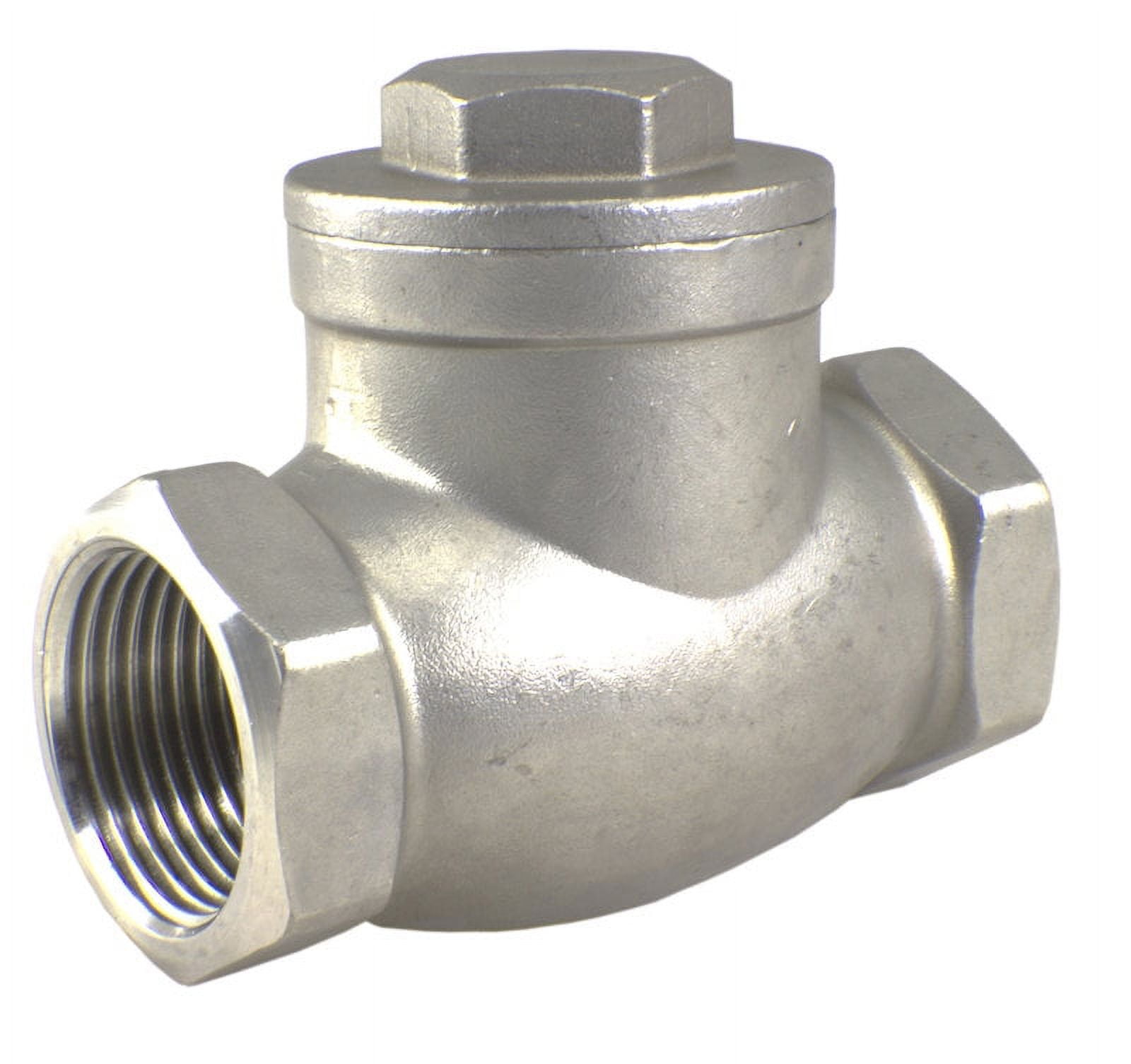 304 Stainless Steel Swing Check Valve 2" NPT In-line WOG200 Low ...