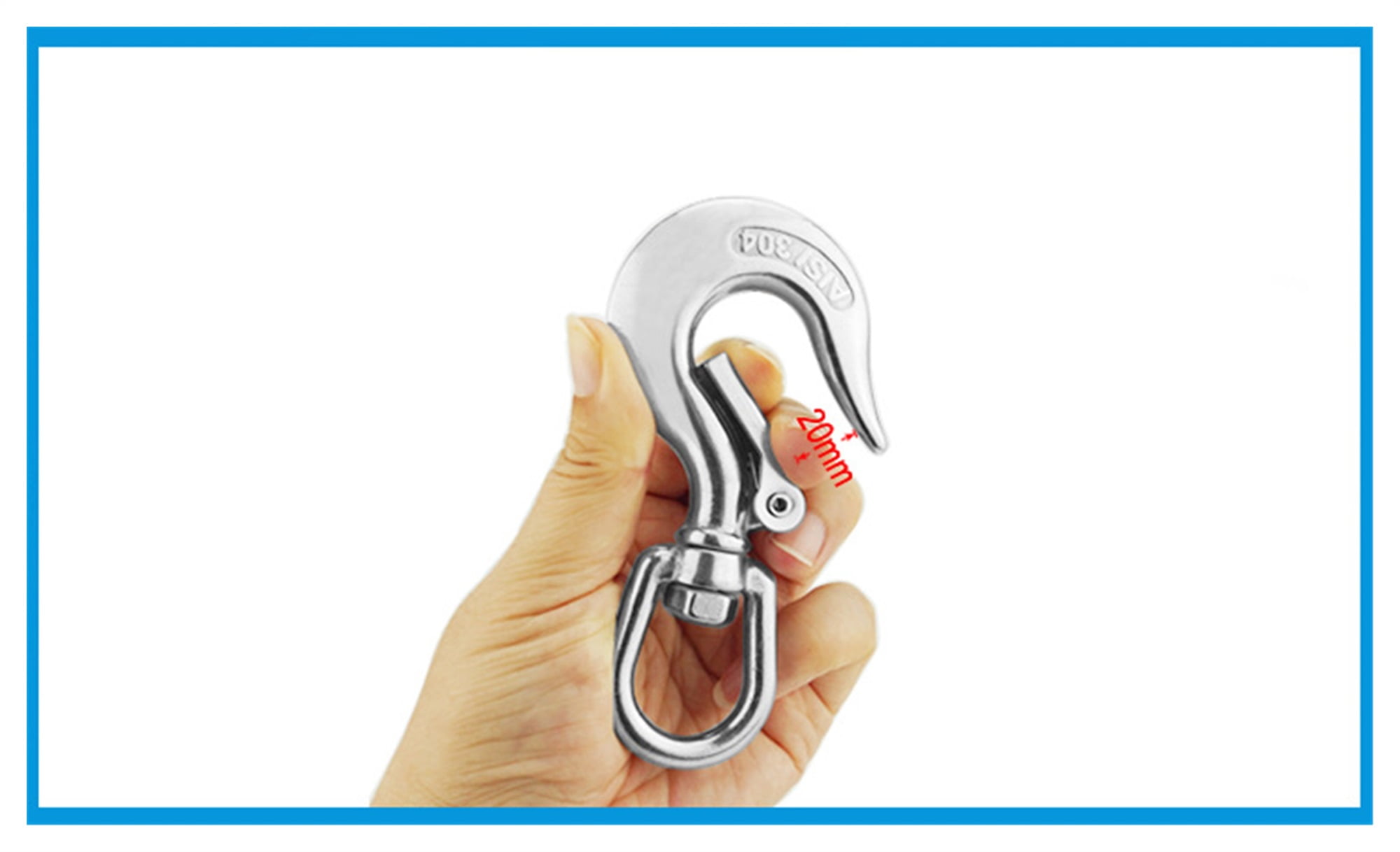 304 Stainless Steel Swivel Eye Lifting Snap Hook Cargo Snap Hook Crane ...