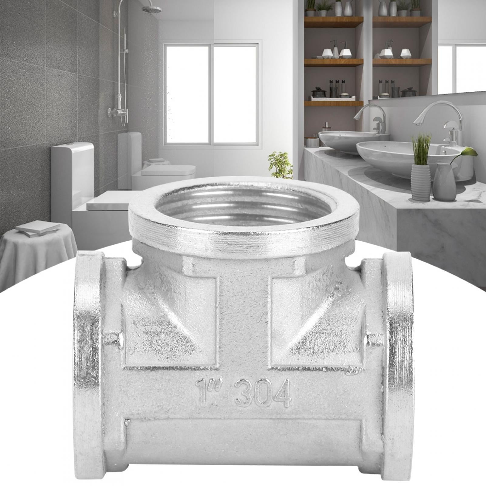 304 Stainless Steel Tee Threaded Pipe Connector for Industrial Pipe ...