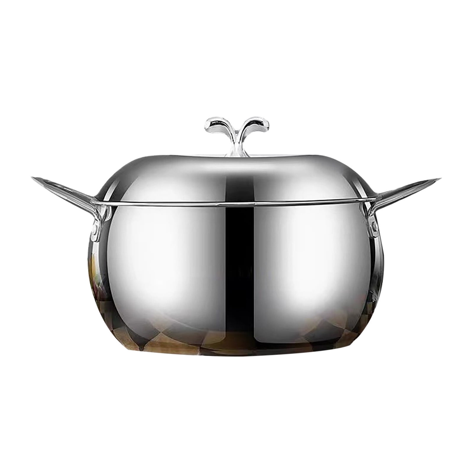 304 Stainless Steel Thick-Bottom Soup Pot with Lid - Large Capacity ...