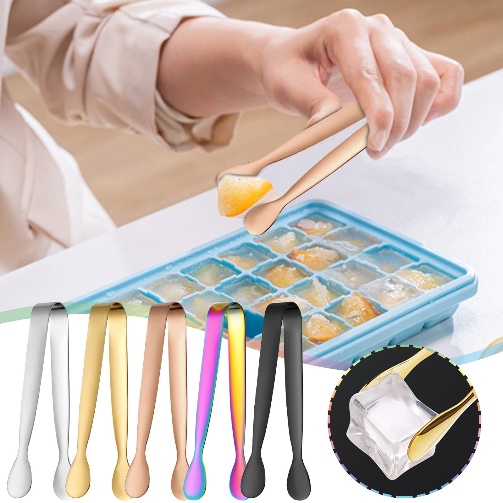 304 Stainless Steel Thickened Coffee Sugar Clip Bar, KTV Ice Clip ...