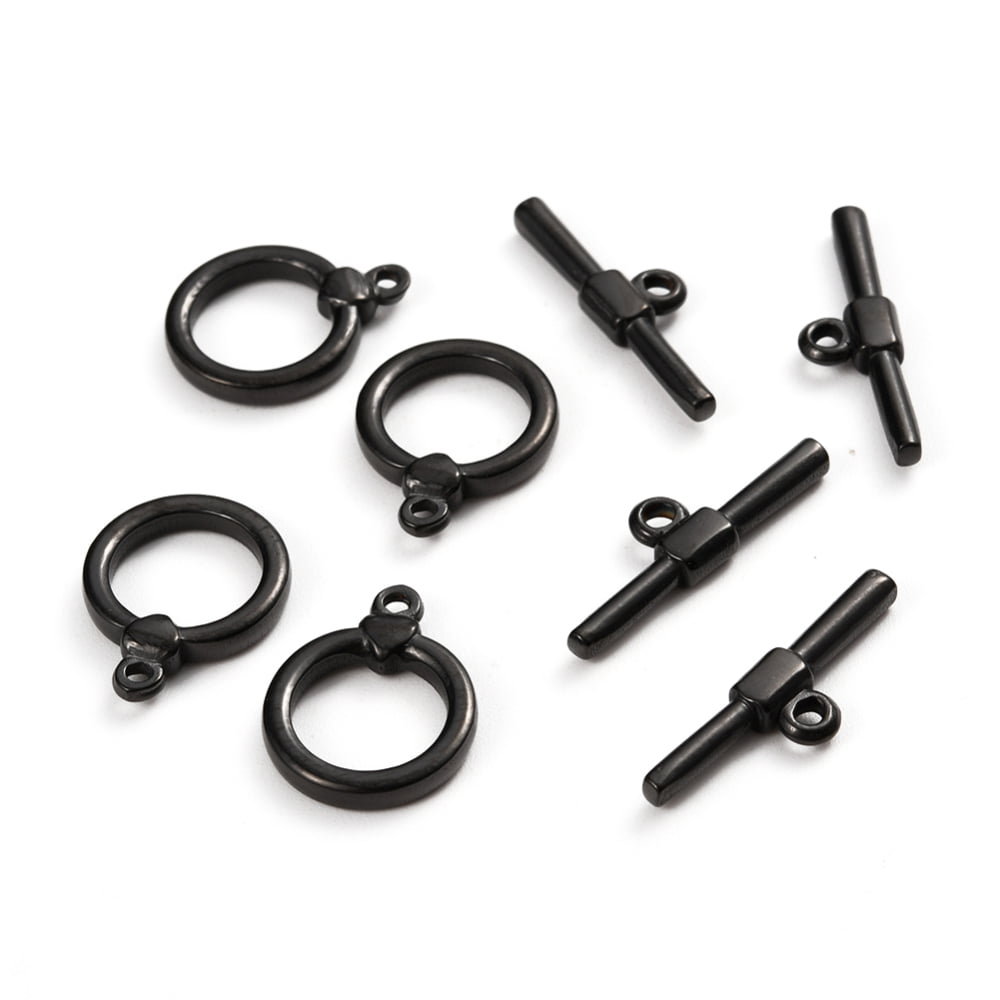 304 Stainless Steel Toggle Clasps Ring Ion Plating(IP) Electrophoresis ...