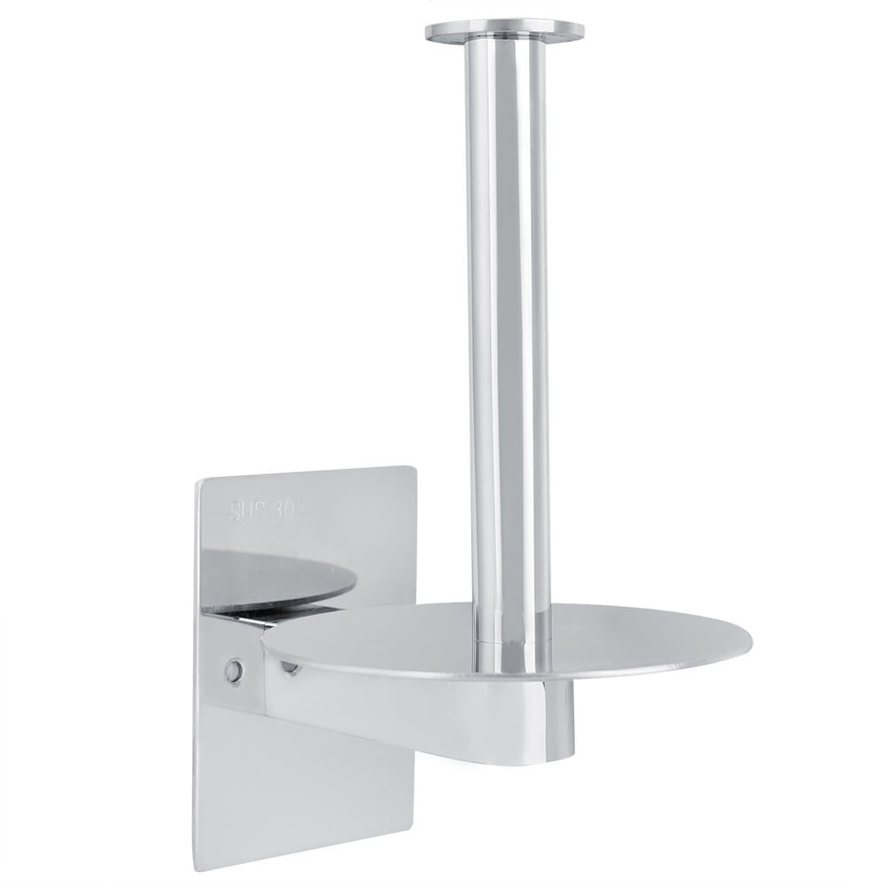 304 Stainless Steel Toilet Vertical Paper Roll Holder Bathroom Wall ...