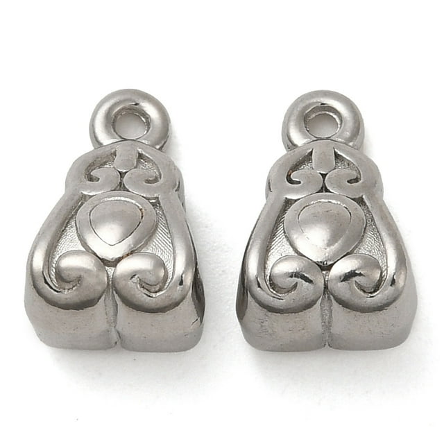 304 Stainless Steel Tube Bails Loop Bails Bail Beads Stainless Steel ...