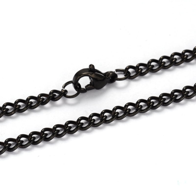304 Stainless Steel Twisted Chain Curb Chain Necklaces with Lobster ...