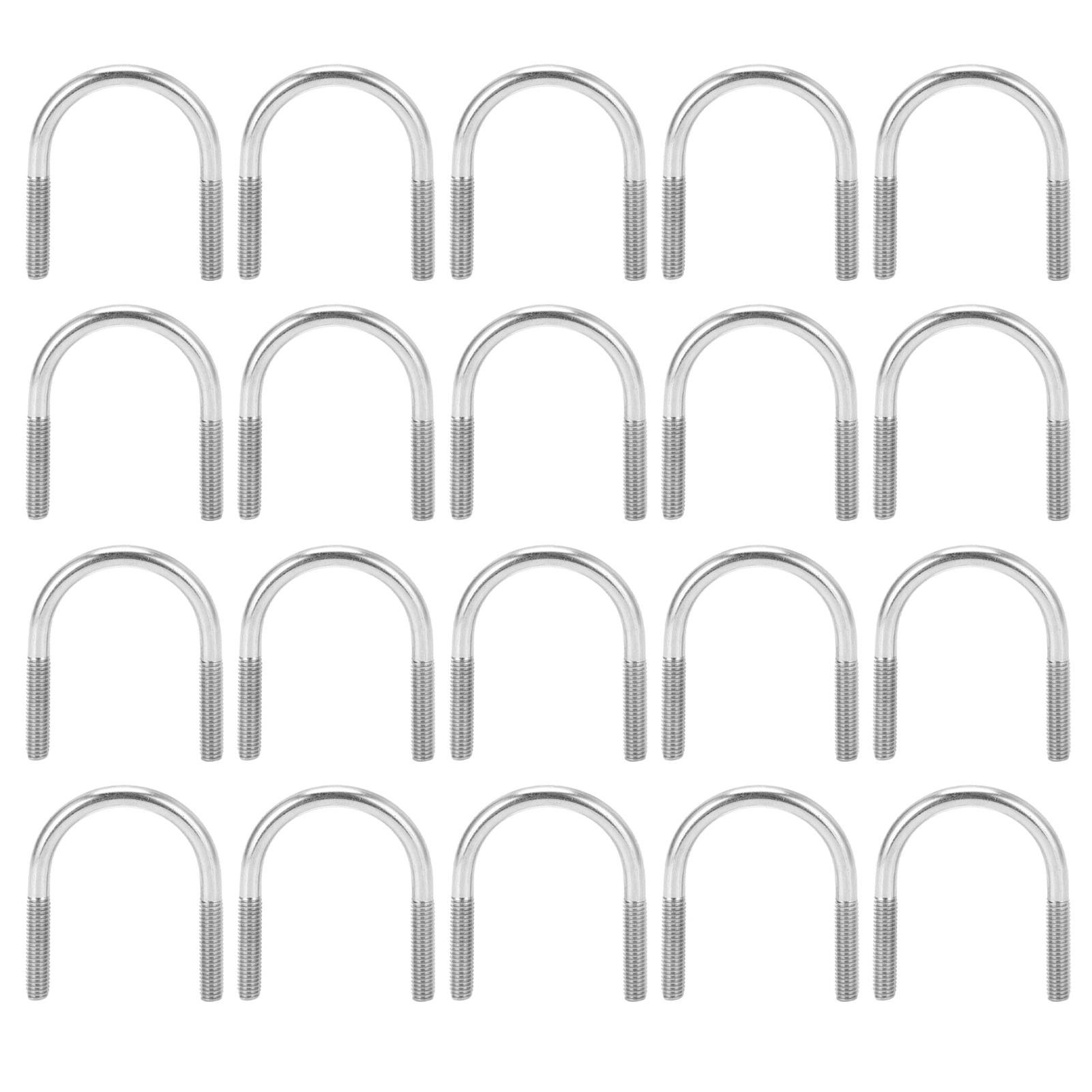 304 Stainless Steel U-Shaped Bolt Set, M6x33, 20Pcs, Machinery Parts ...