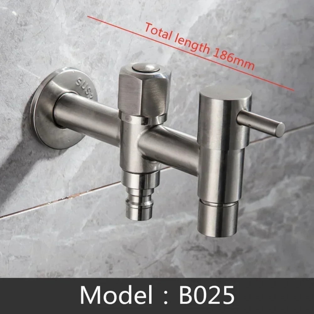304 Stainless Steel Wall Mounted Garden Faucet, Bibcock Brushed for ...