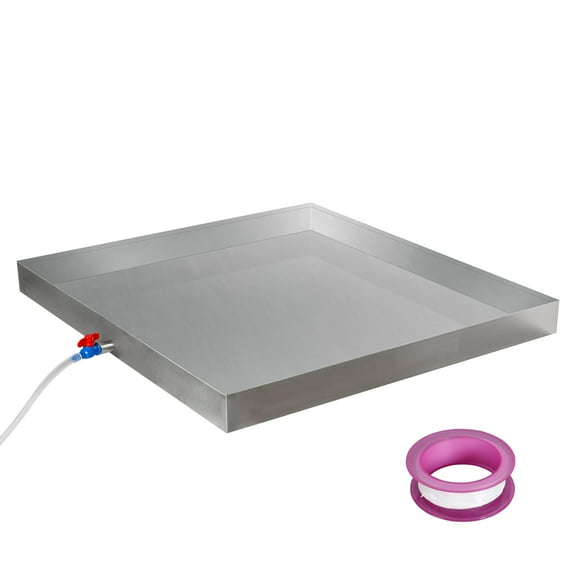 304 Stainless Steel Washing Machine Drain Pan 28x30x2.5 Inch, Heavy ...