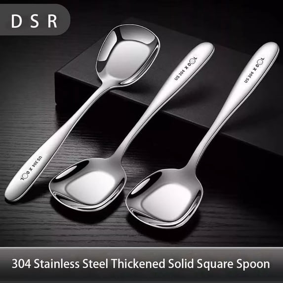 304 Stainless Steel Western-Style Spoon, Household Long-Handled Rice ...