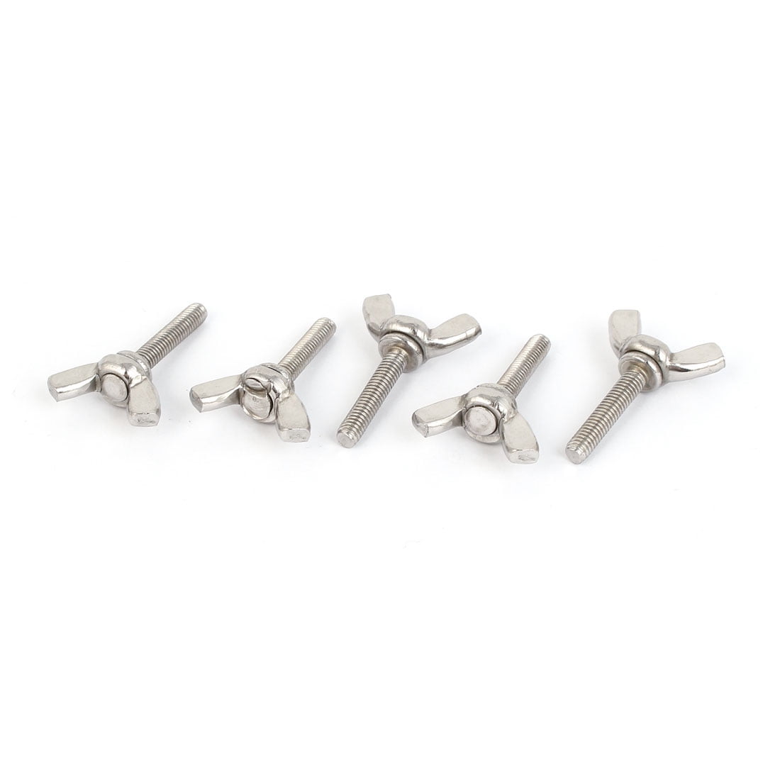 304 Stainless Steel Wing Bolt Butterfly Screw Silver Tone M4 x 20mm ...