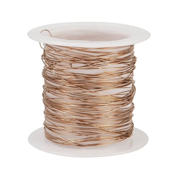 304 Stainless Steel Wire Ion Plating(IP) Round Rose Gold 0.4mm 26 Gauge ...