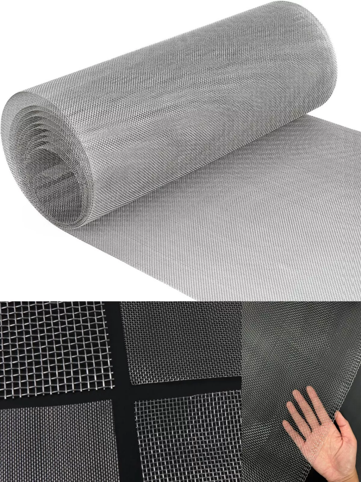 304 Stainless Steel Wire Metal Window Mesh Screen 39.5'' Width, By Yard ...