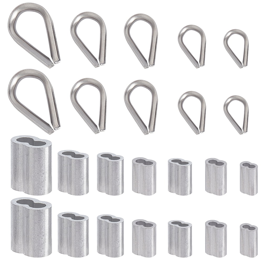 304 Stainless Steel Wire Rope Thimbles and Aluminum Crimping Loop ...