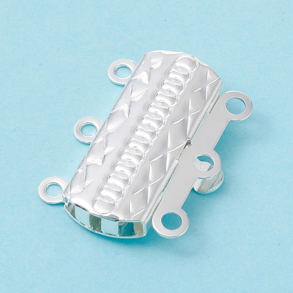 304 Stainless Steel box Clasps Multi-Strand Clasps 3-Strands 6-Holes ...