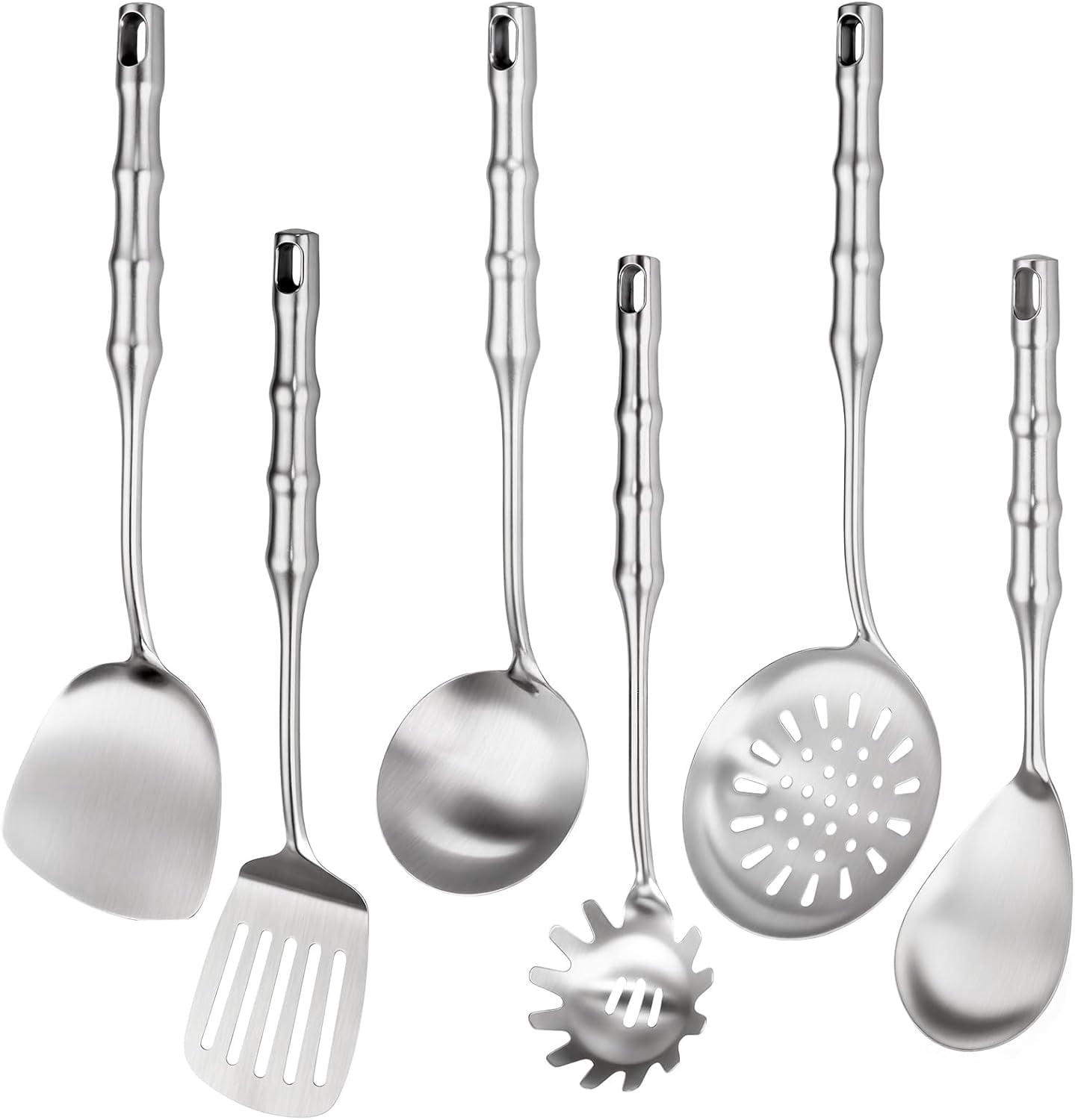 304 Stainless Steel cooking utensil set, 6 piece stainless steel ...