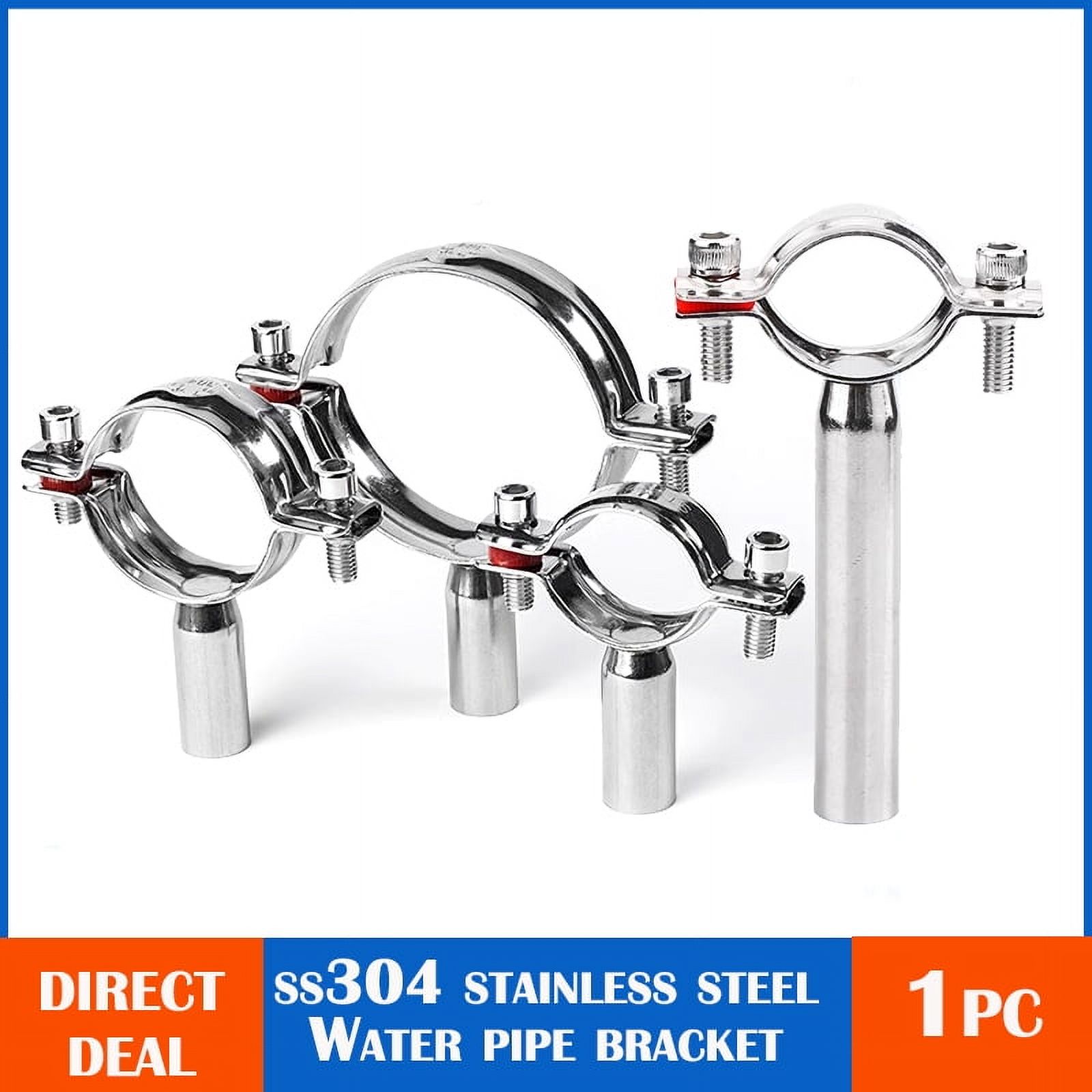 304 Stainless Steel fixture Pipe Bracket Welding Water Pipe Fixed Pipe ...