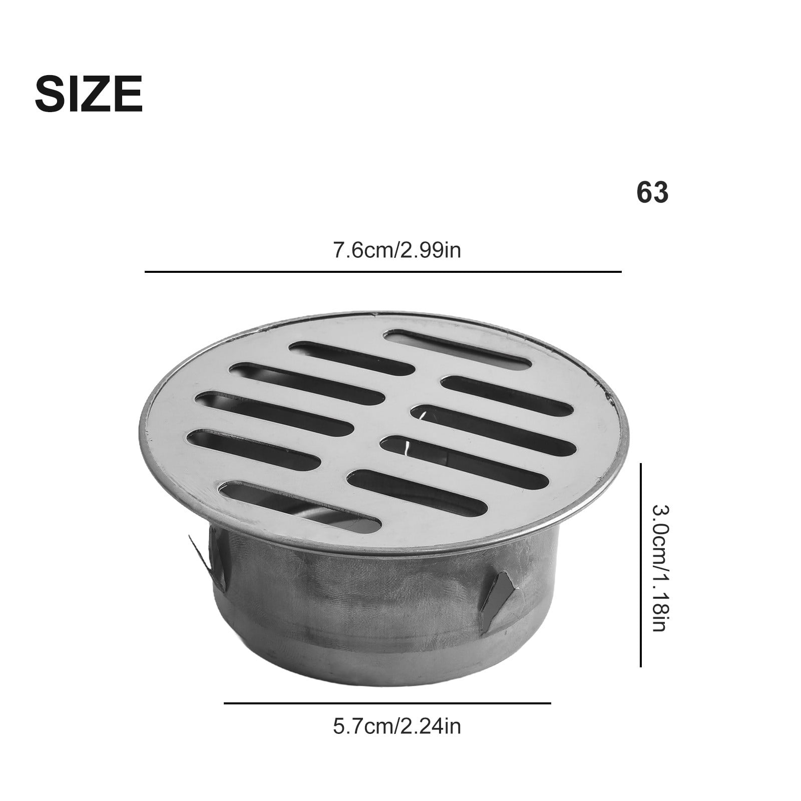 304 Stainless Steel thicken Drainage Roof Patio Round Flat Floor Drain ...