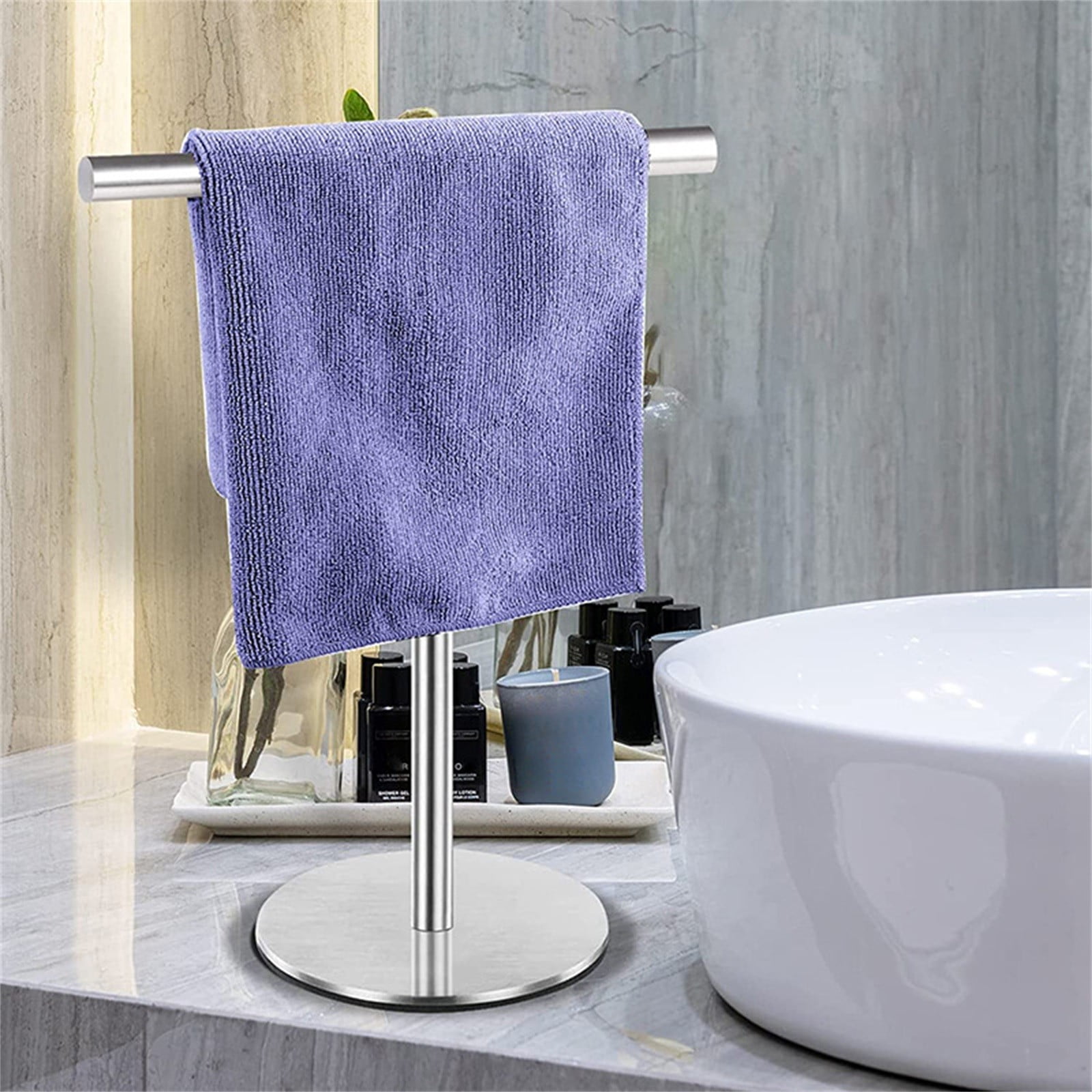 304 Stainless Towel Rack Bathroom Countertop Hand Wipe Rack Mobile ...