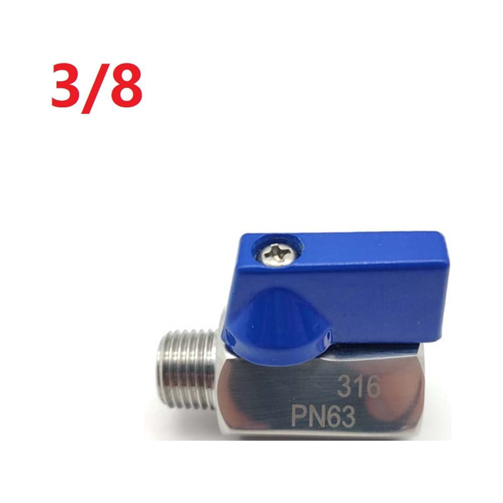 304 Stainless steel mini small ball valve inner and outer wire mini ...