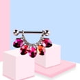 304 and 316 Surgical Stainless Steel Nipple Rings with Rhinestone ...