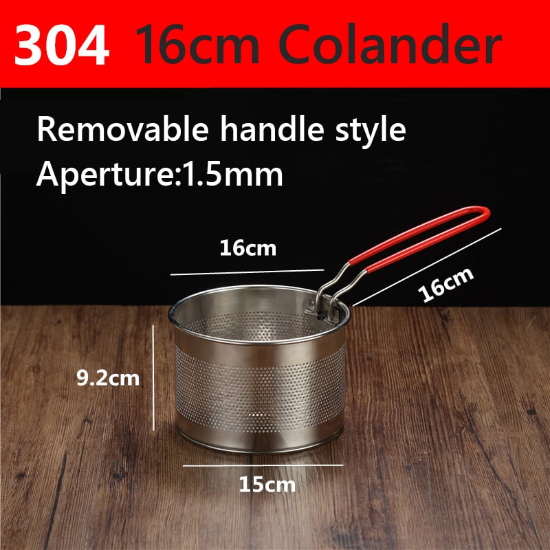 304 stainless steel hot Frying Fried Basket and pot set Filter Food ...