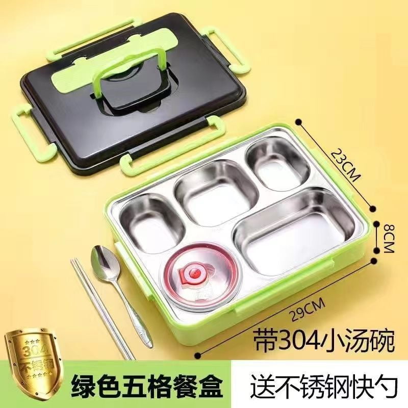 304 stainless steel insulated lunch box portable compartment lunch box ...