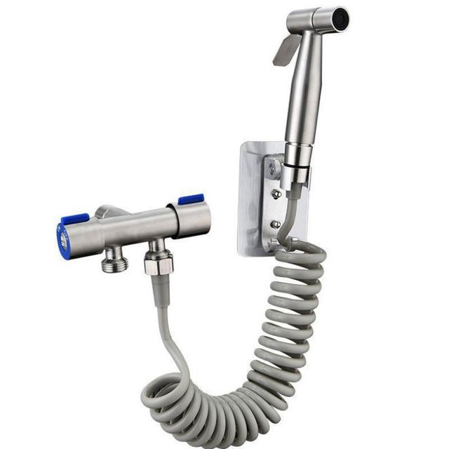 304 stainless steel one-in two-out double outlet angle valve toilet ...