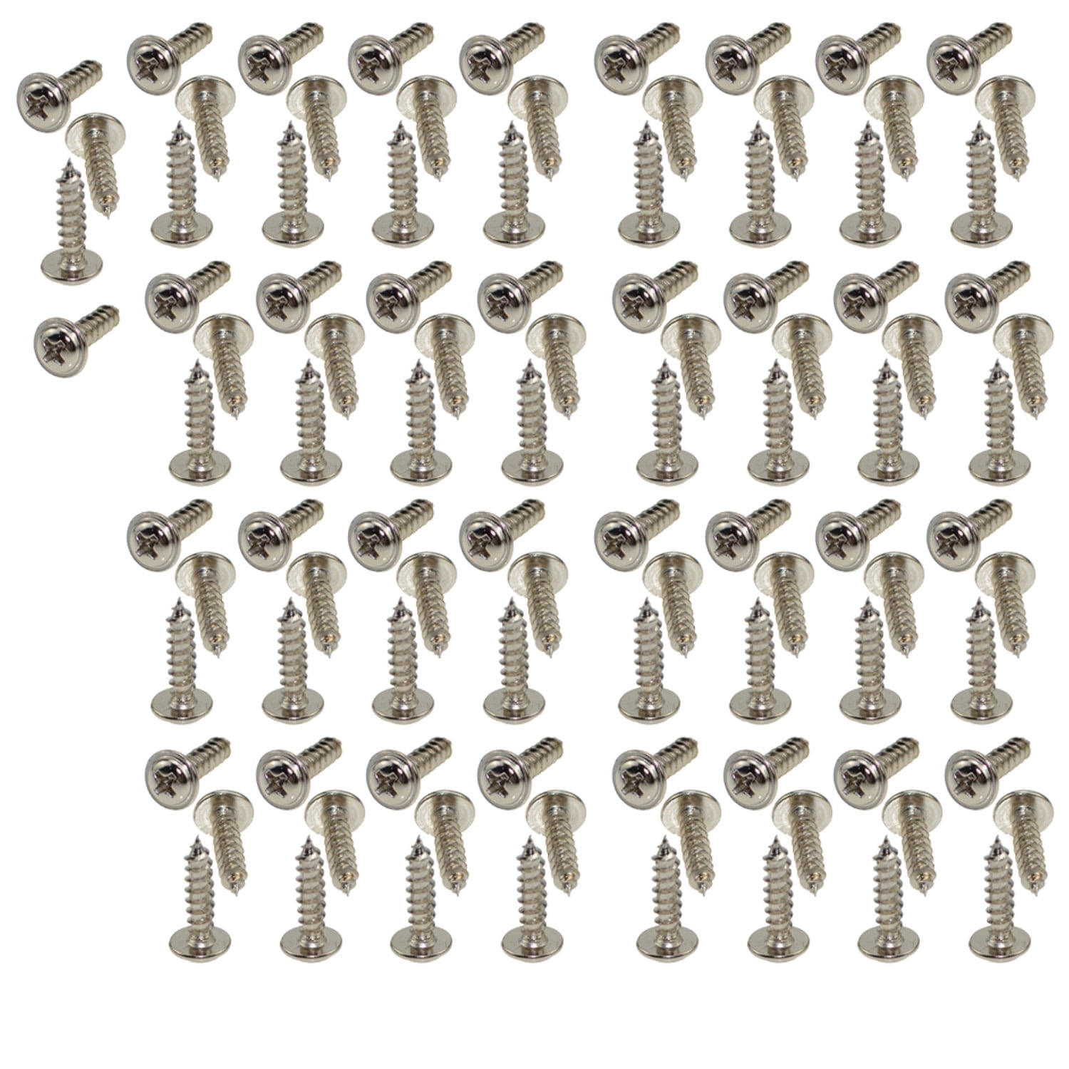 304 stainless steel round head with pad nickel plated self tapping ...