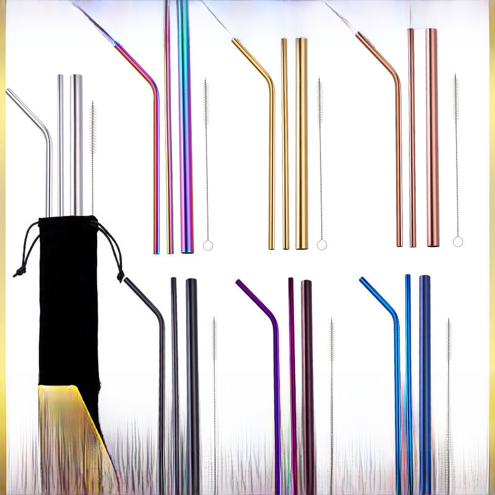 304 stainless steel straw YETI Cup curved straight straw suit milk tea ...