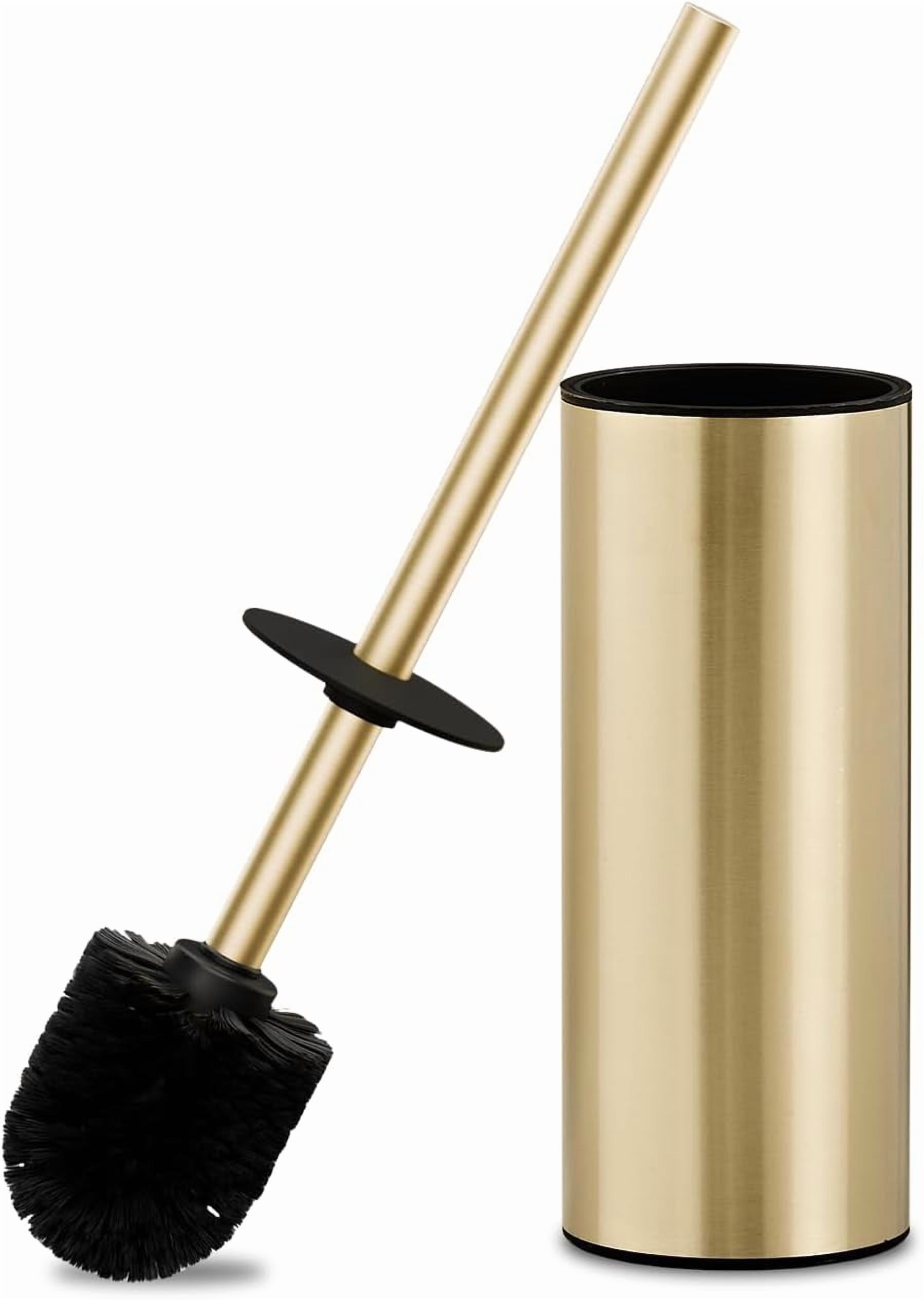304 stainless steel toilet brush and holder set, round floor toilet ...