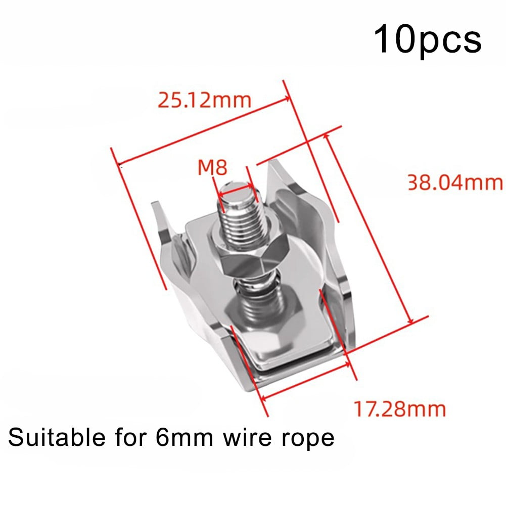 304 stainless steel wire rope single clamp head single clamp brake line ...
