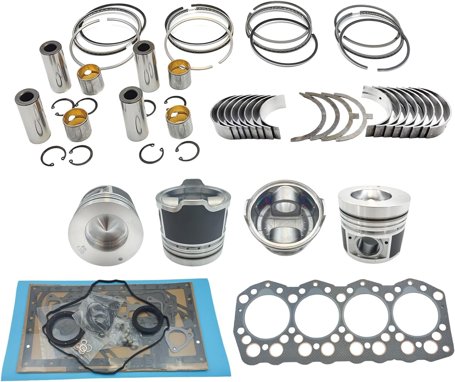 3044 Engine Overhaul Rebuild Kit (No cylinder liner and valve) for ...