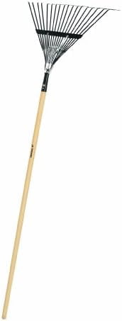 30450 tru built 48-inch steel leaf rake, 19-inch head, wood handle ...