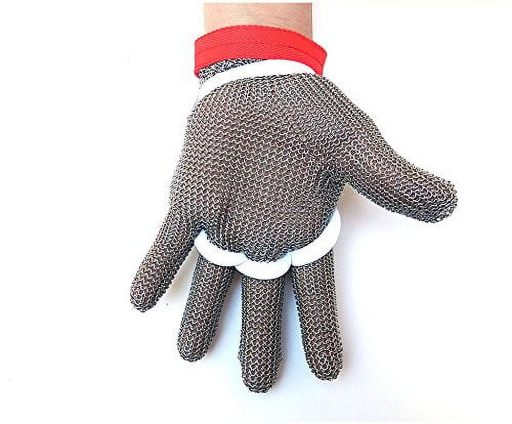 304L Brushed Stainless Steel Mesh Cut Resistant Chain Mail Gloves ...