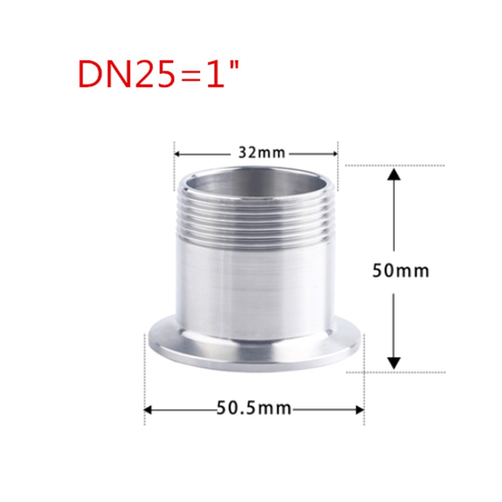 304Stainless Steel Sanitary Male Threaded Ferrule Pipe Fitting Tri ...