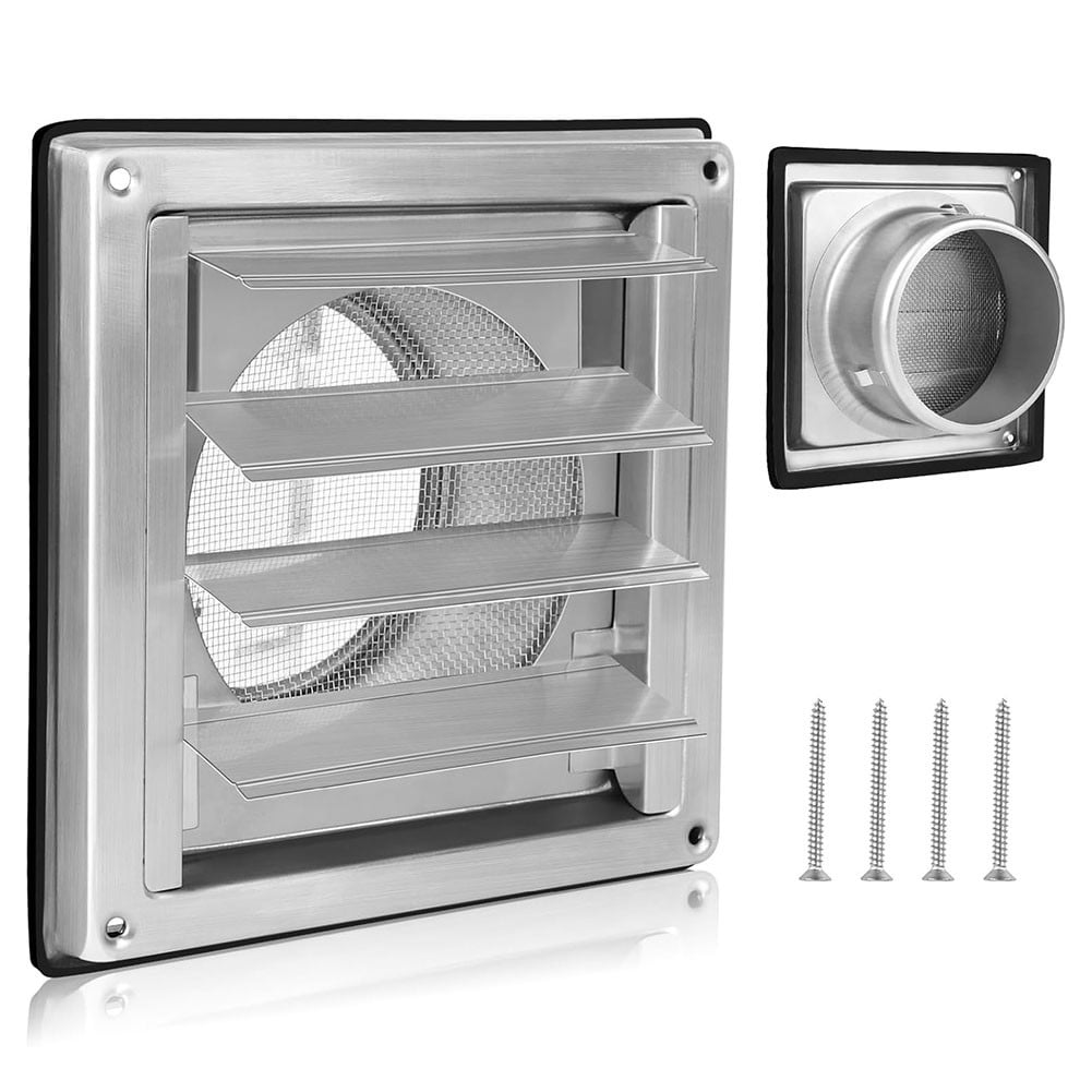 304Stainless Steel Ventilation Grille With Mesh Backflow Baffle ...