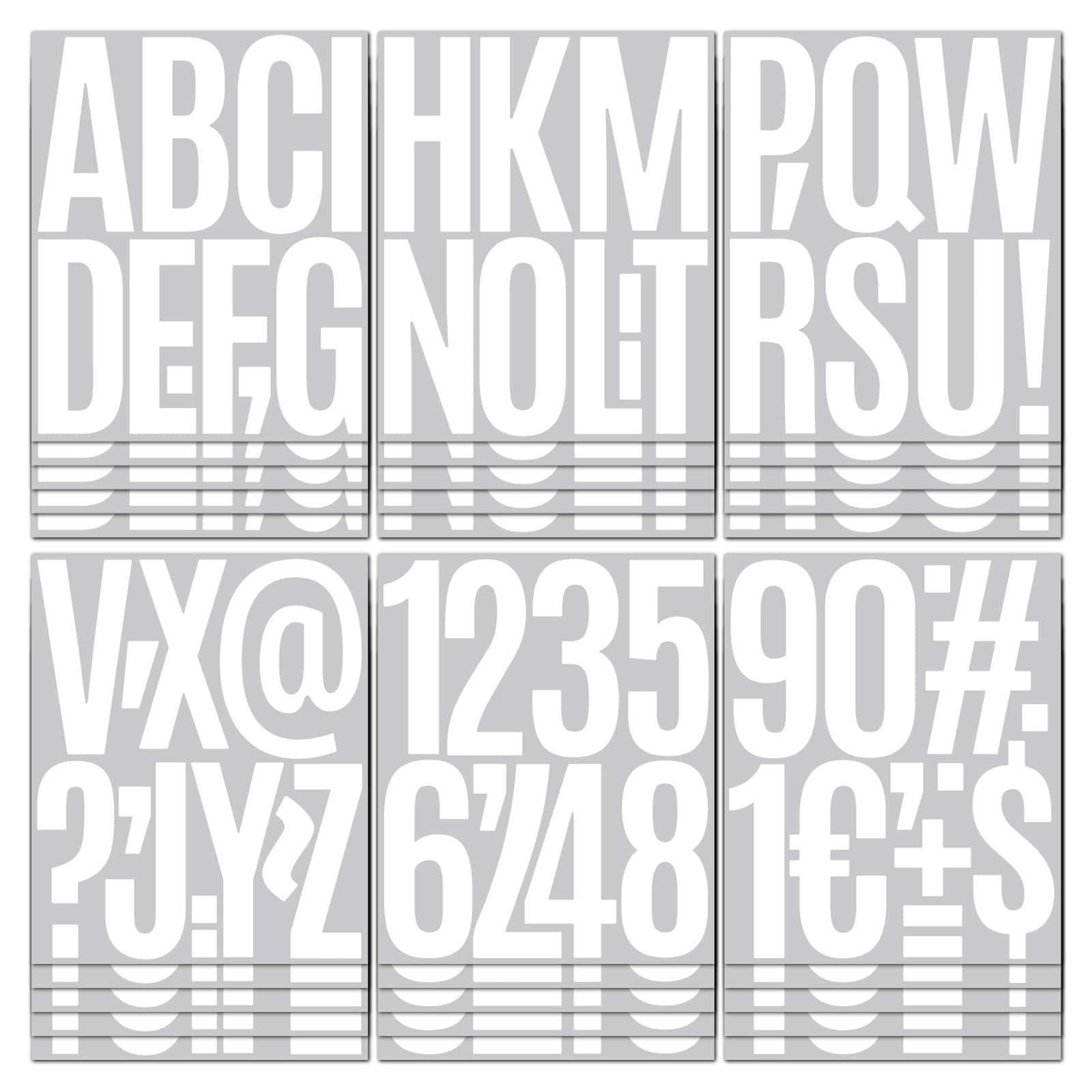 305 Pcs Waterproof 5" Vinyl Alphabet & Number Stickers - Self-Adhesive ...