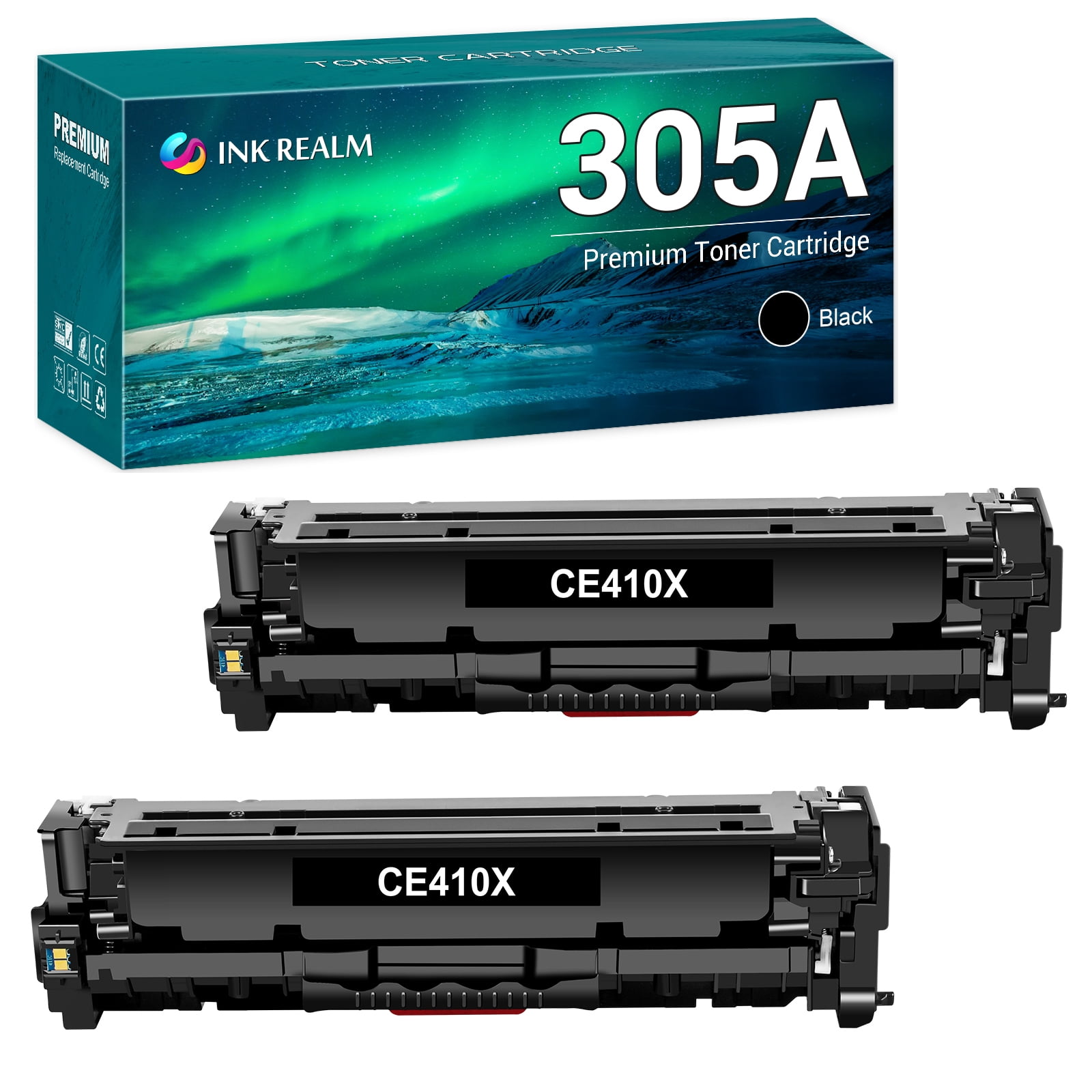 305A 305X Compatible Toner Cartridge for HP 305A CE410A Pro 400 Color ...
