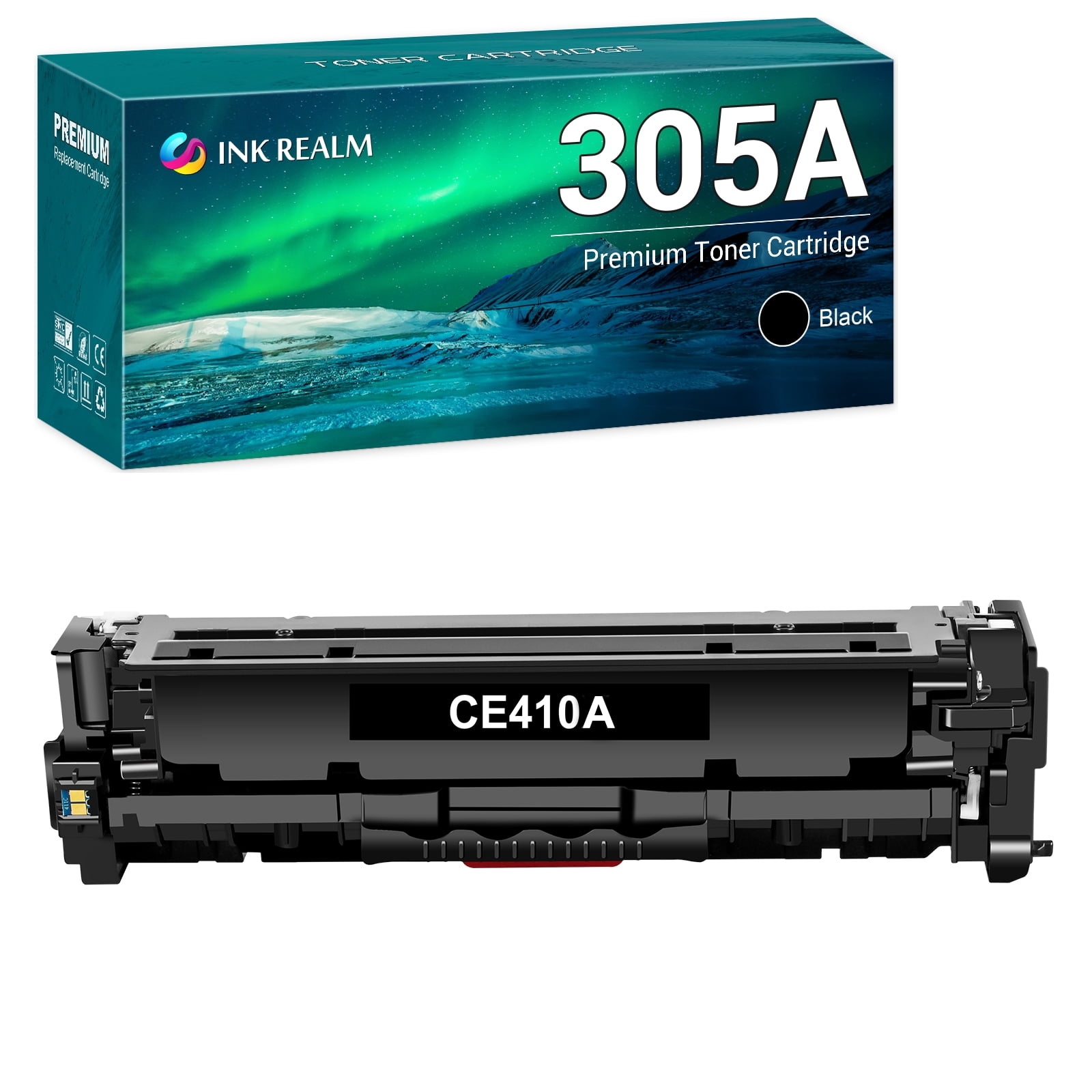 Ink realm Compatible Black Toner Cartridge, HP 305A CE410A Replacement ...