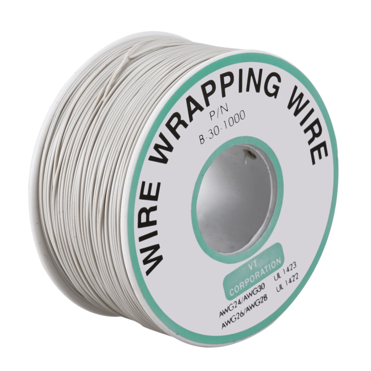 305M White PVC Coated Tin Plated Copper Wire Wire-Wrapping 30AWG Cable ...