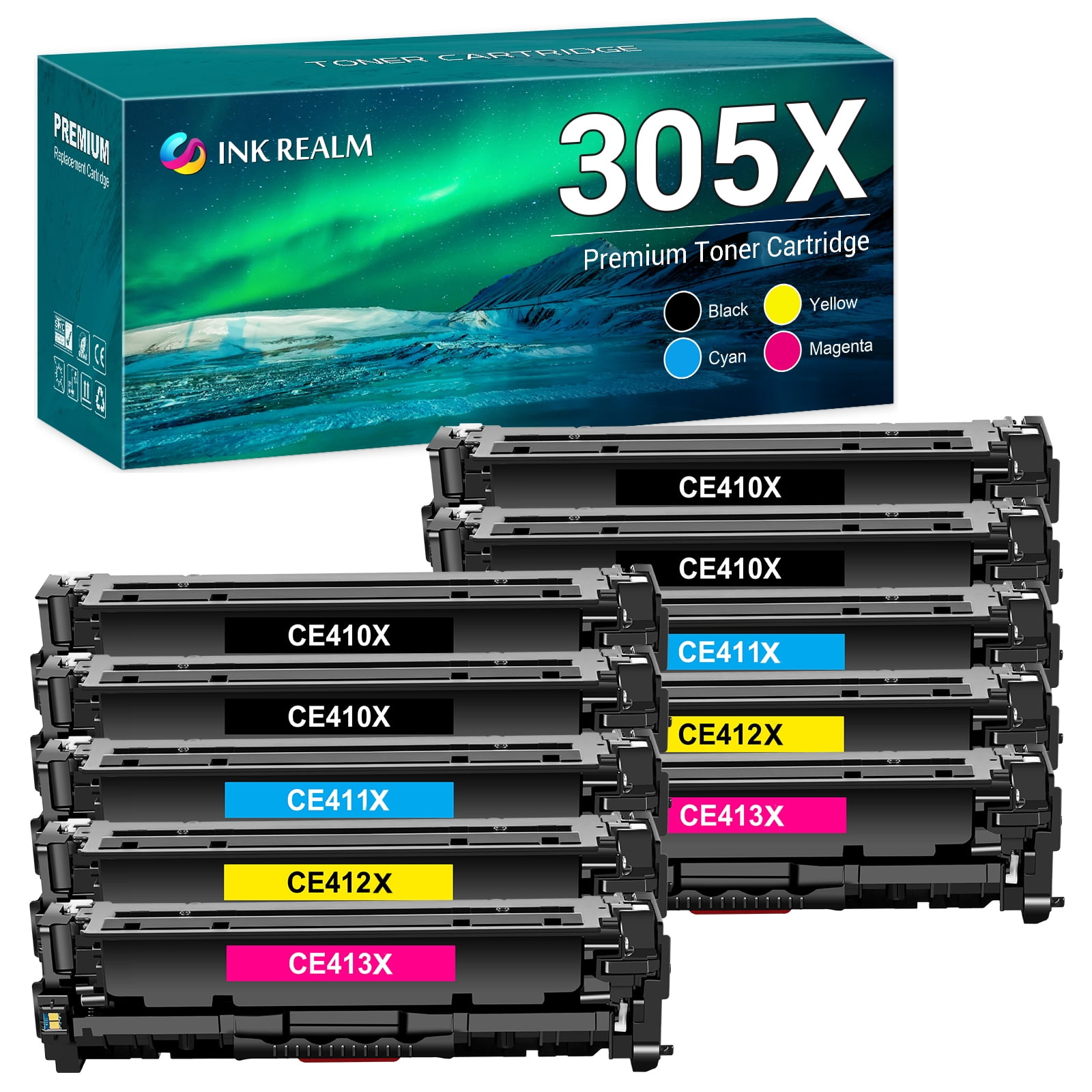 305X 305A Compatible Toner Cartridge for HP 305X CE410X for HP Laserjet ...
