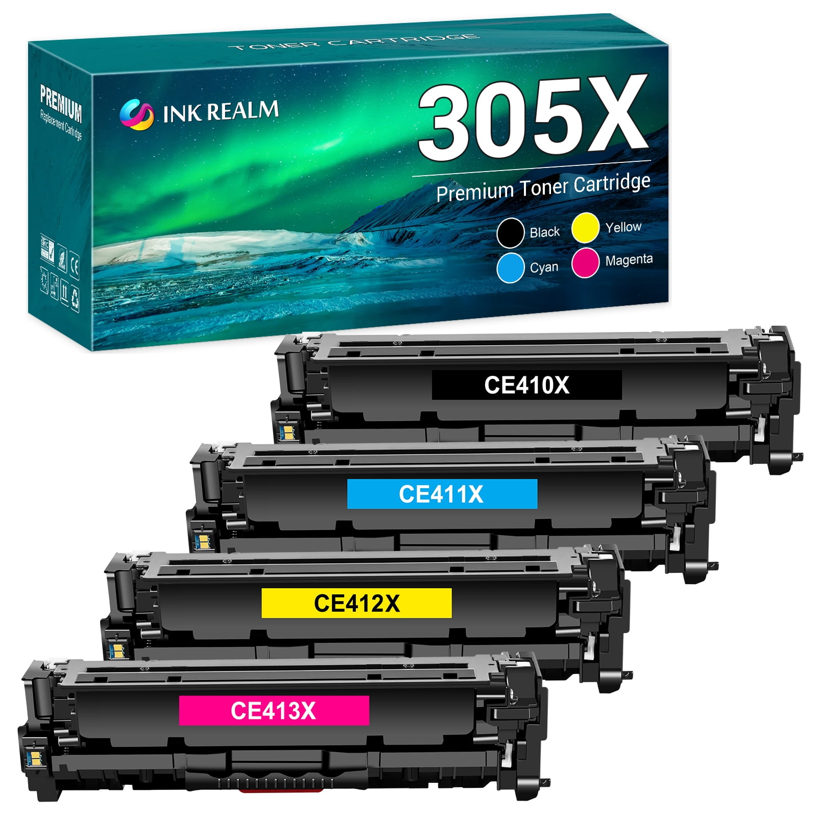 305X Compatible Toner Cartridge for HP 305X CE410X CE411A CE412A CE413A ...