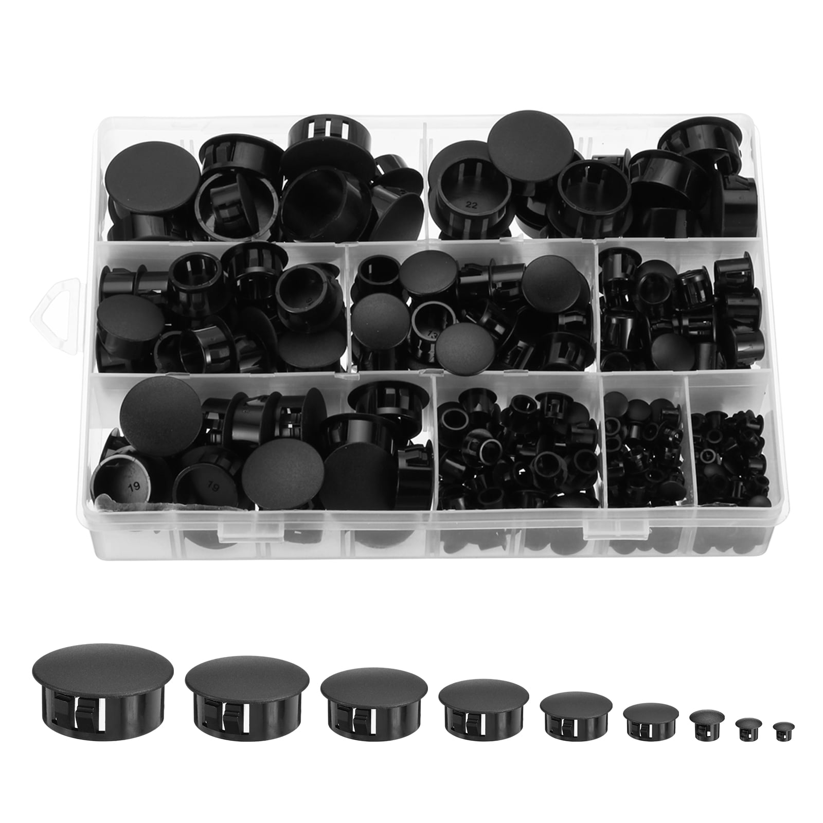 305pack Plastic Hole Plug, 9-Sizes Nylon Caps-Snap in Locking Hole ...